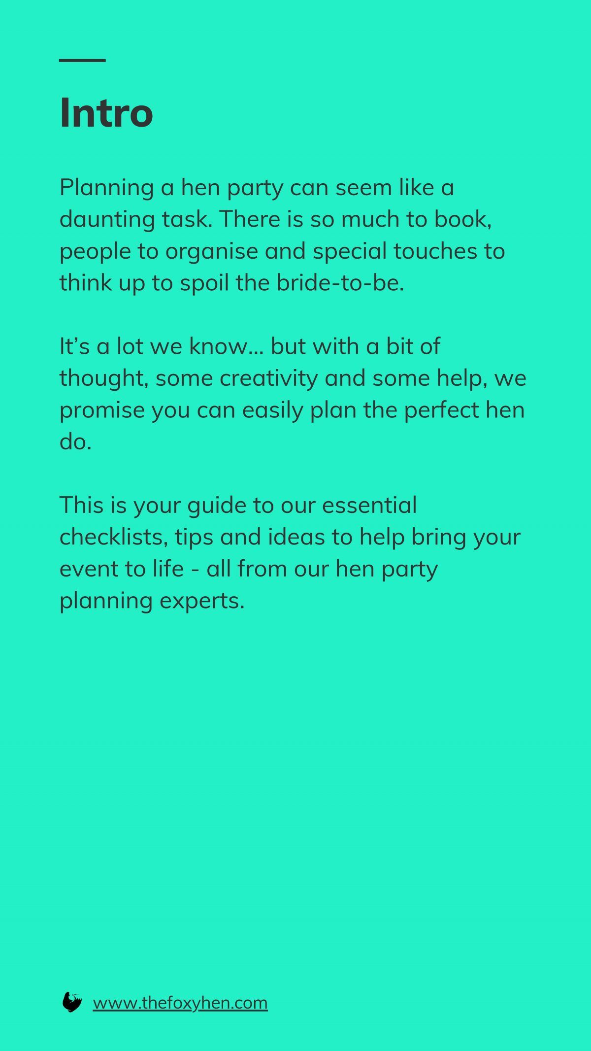 Hen Party Planning Guide | The Foxy Hen